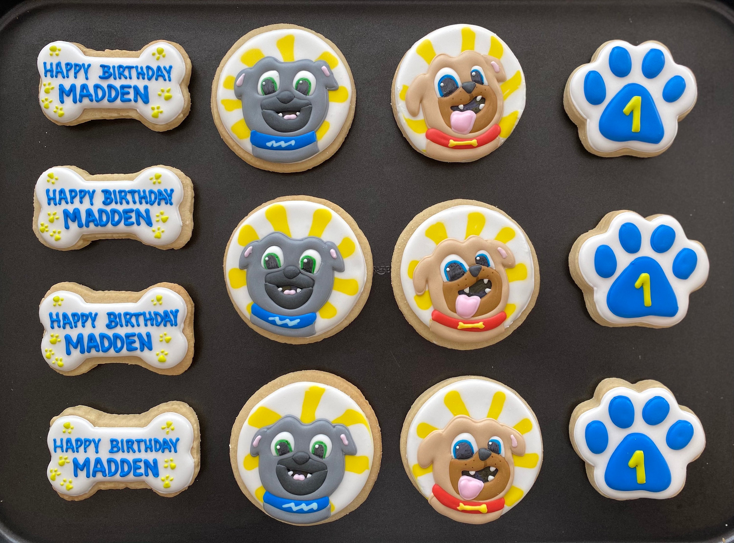 DOG PUPPY X12 Inspired Decorated Cookies Kids Birthday Party | Etsy