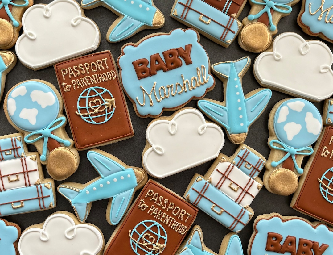 ADVENTURE AWAITS TRAVEL X12 Themed Cookies -- Baby Shower - Travel ...