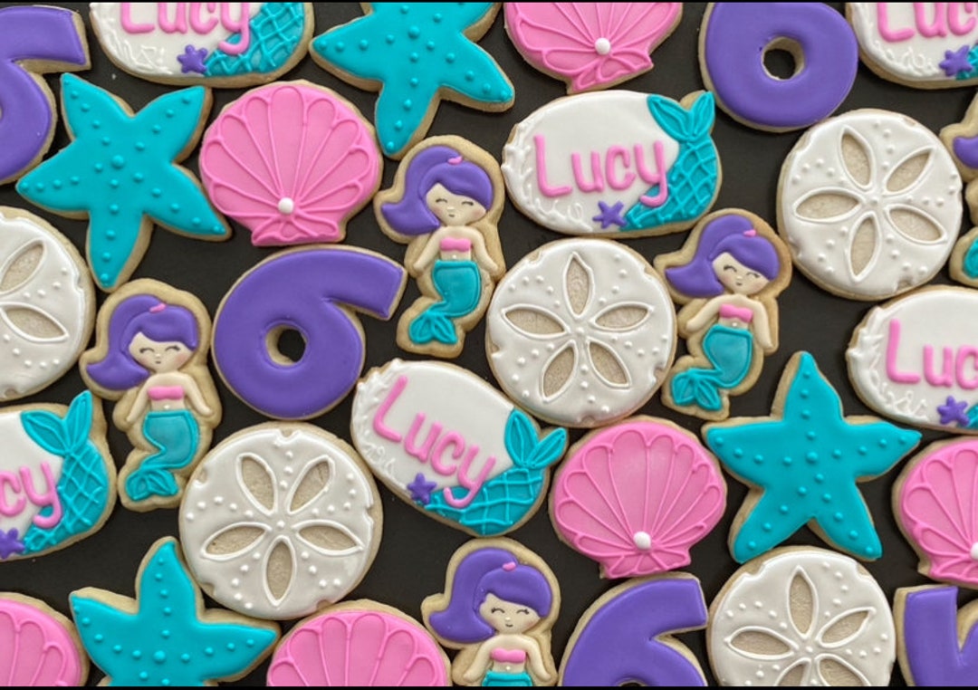 Mermaid Birthday Cookies: Under the Sea Party Favors (x12) - Etsy