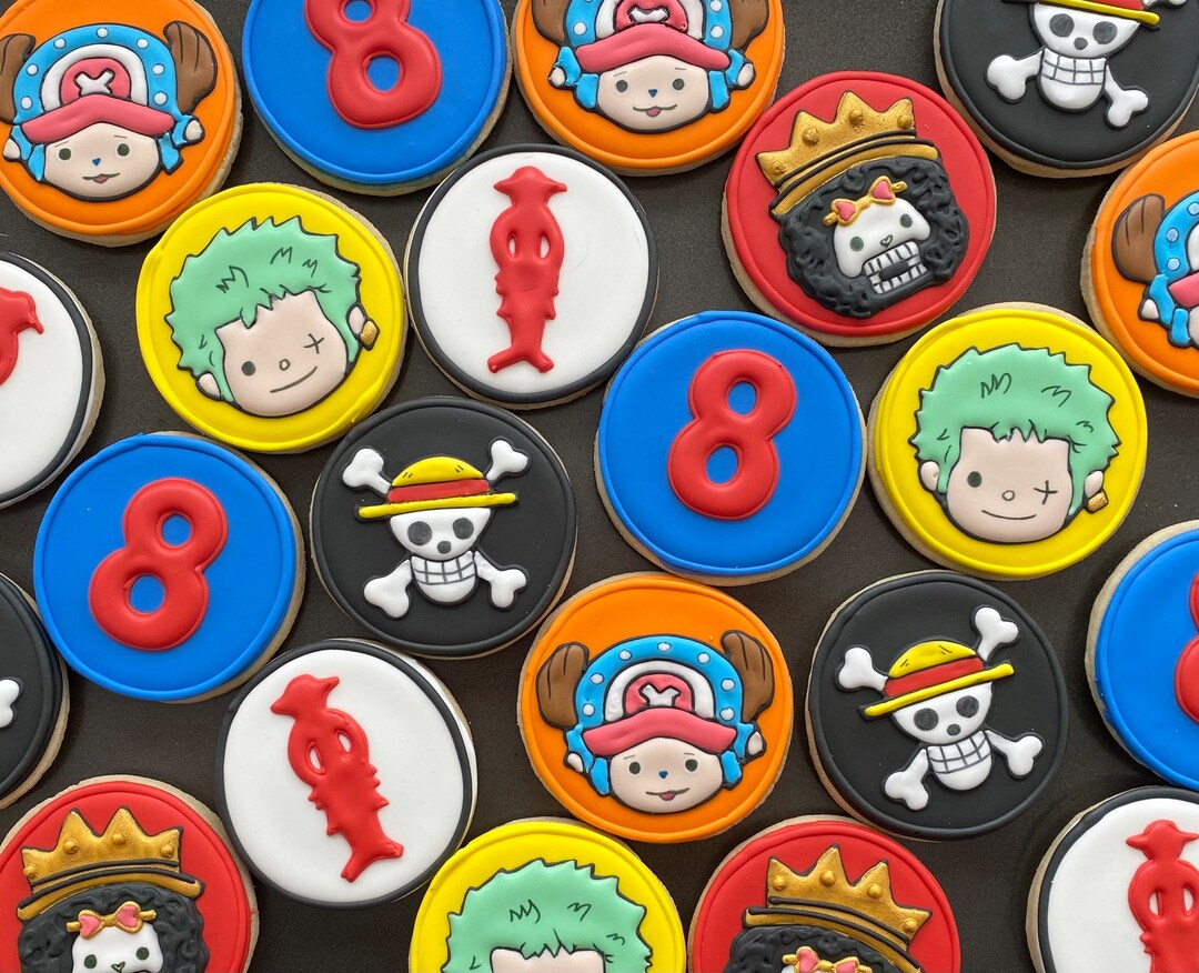 CARTOONS ANIME PIECE X12 Themed Vanilla Sugar Cookies. Pirate Party - Etsy