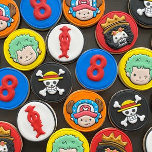 CARTOONS ANIME PIECE X12 Themed Vanilla Sugar Cookies. Pirate Party - Etsy
