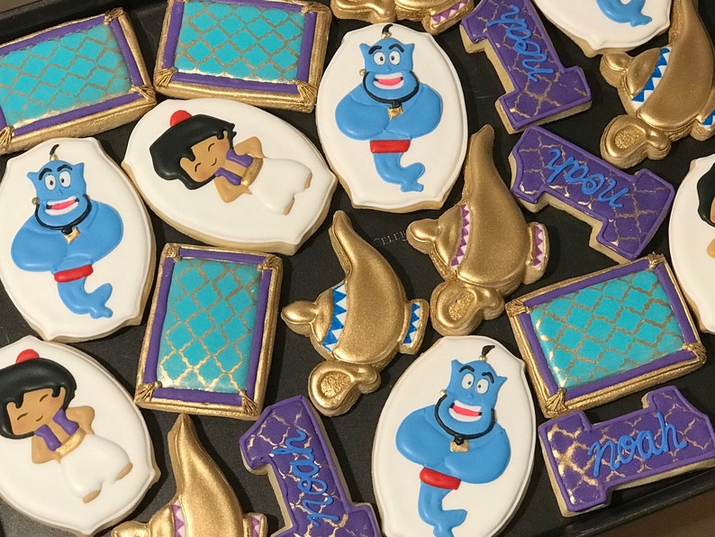 Aladdin Theme Sugar Cookies: Arabian Night Party Favors (set of 12) - Etsy