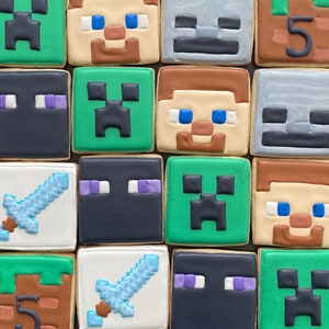 MINECRFT Inspired Vanilla Sugar Cookies CREEPER -stampy Cat - Tnt ...