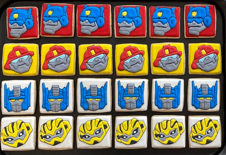 ROBOT Cookies X12 Inspired Themed Vanilla Sugar Cookies - Boy or Girl ...