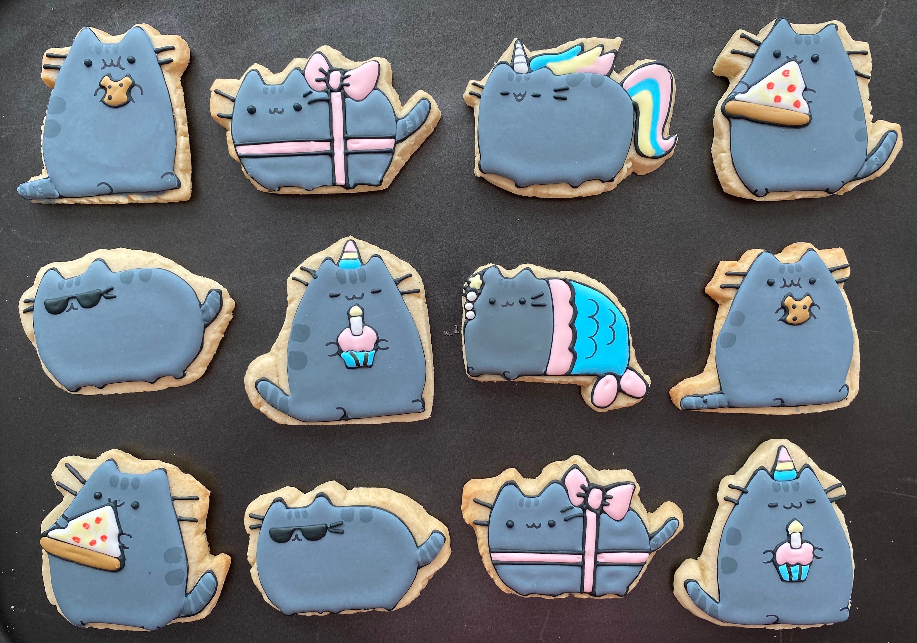 CAT cartoon themed x12 inspired decorated cookies kids | Etsy