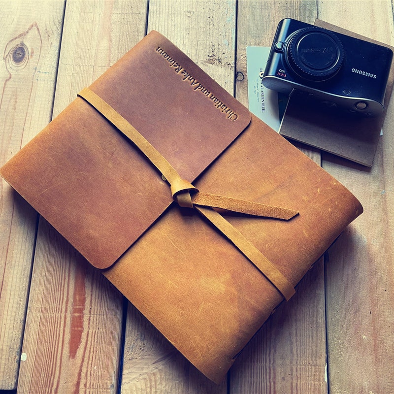 Leather Memory Book Name - Etsy UK