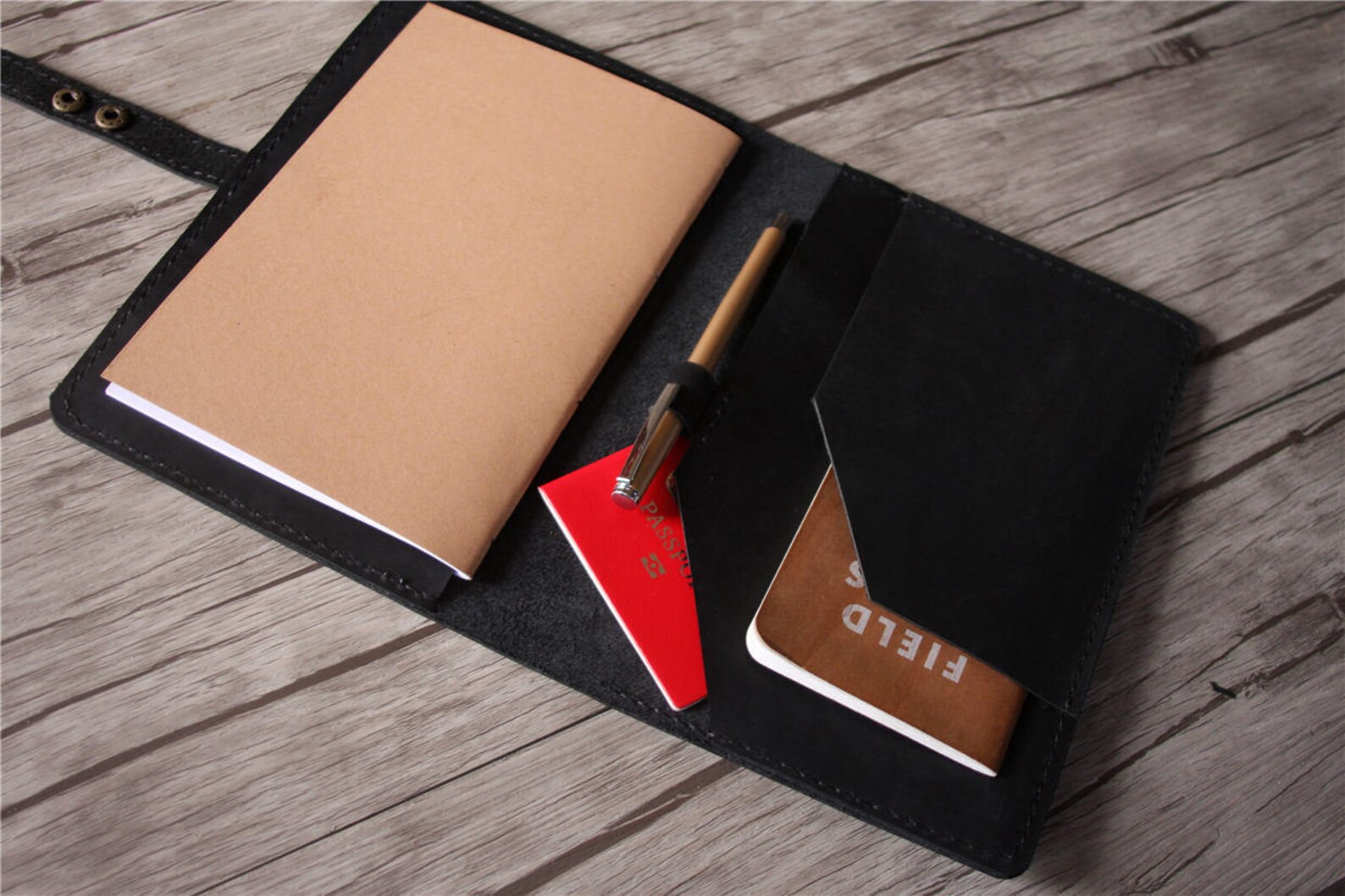 Leather Notebook Cover A5 Personalized Moleskine Holder | Etsy