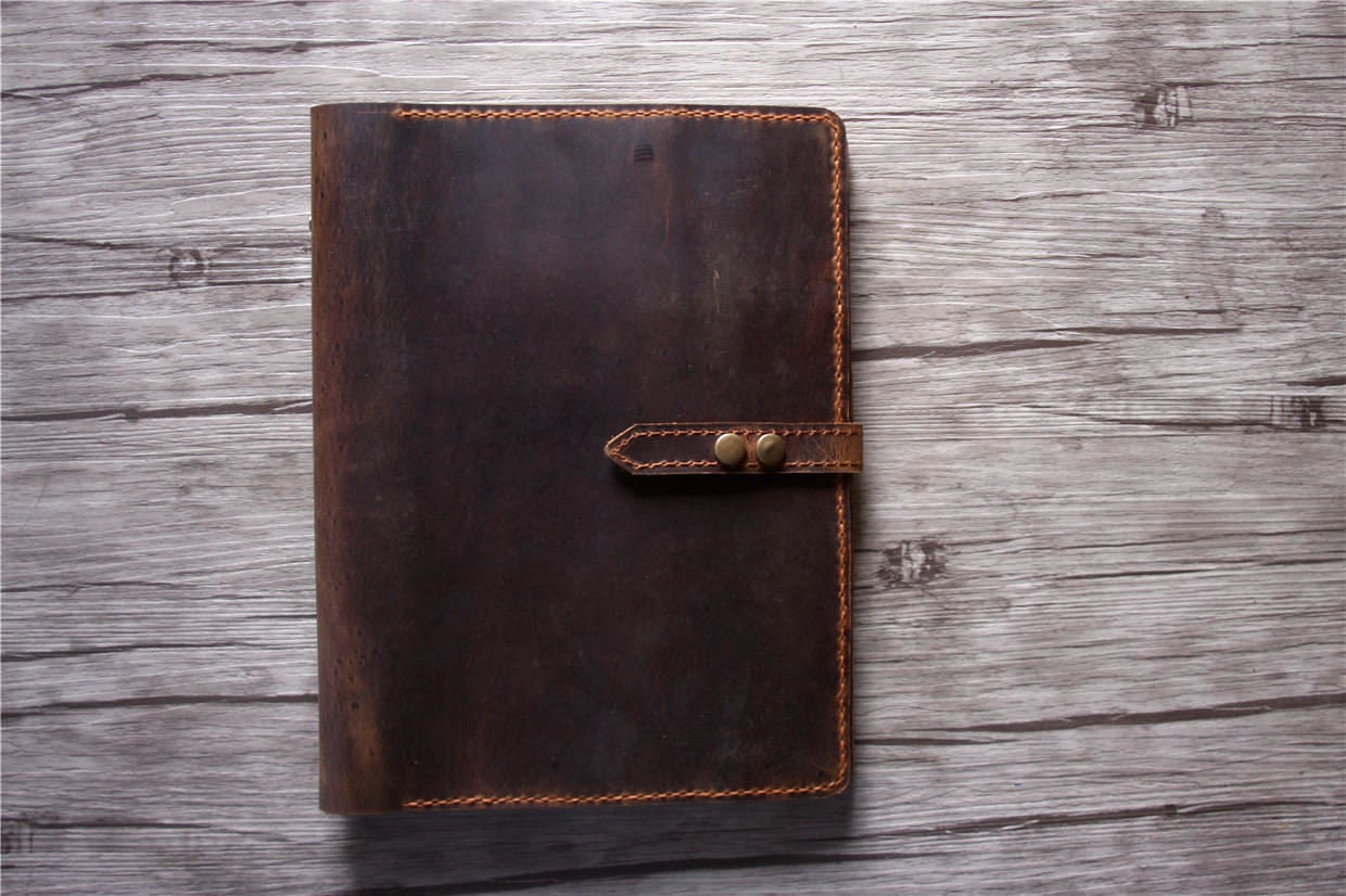 Leather Binder Daily Planner Bullet Journal Personalized | Etsy