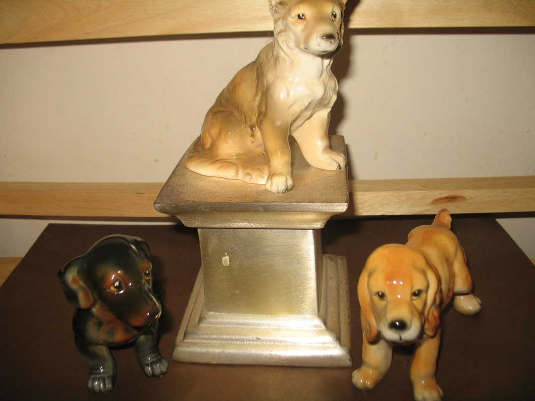 Set of Vintage Ceramic Dogs - Etsy
