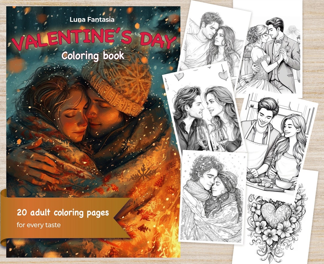 20 Printable Coloring Pages, valentine's Day, Printable Coloring Pages ...