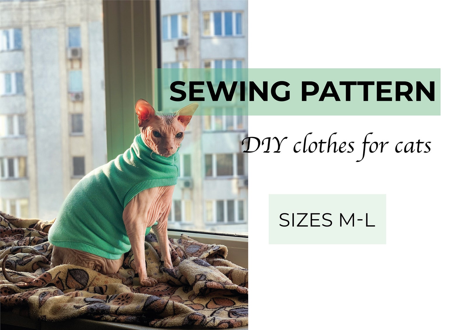 PDF Sewing Pattern Clothes for Cats DIY Clothes for Sphynx - Etsy