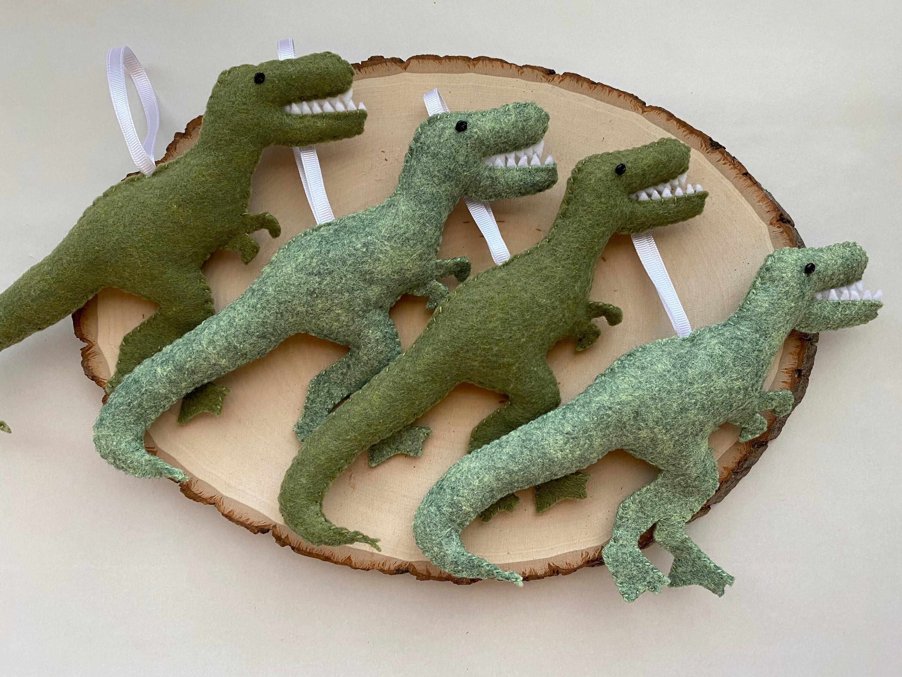 Felt T-rex Dinosaur Ornament Hand Made Hand Sewn | Etsy