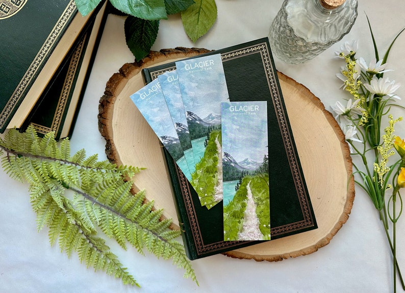 Glacier National Park Watercolor Print Bookmark Printed Art - Etsy