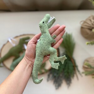 Felt T-rex Dinosaur Ornament | Hand Made, Hand Sewn, Christmas, Holiday ...
