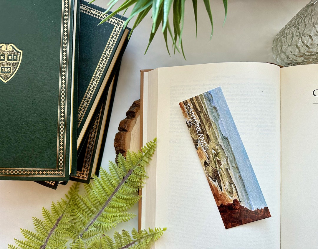 Desert Canyon Watercolor Print Bookmark | Printed Art Bookmark ...