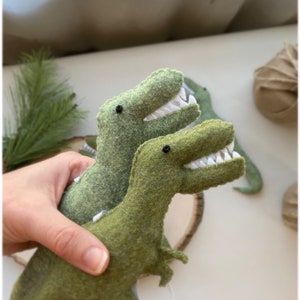 Felt T-rex Dinosaur Ornament | Hand Made, Hand Sewn, Christmas, Holiday ...