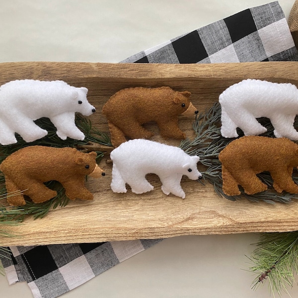 Felt Bear Ornament - Etsy