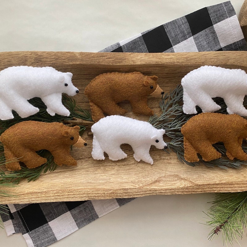 Felt Bear Ornament - Etsy