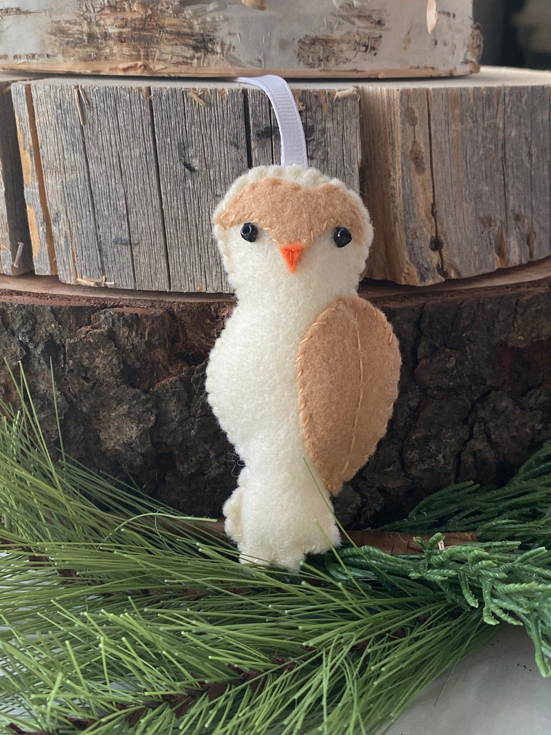 Felt Owl Ornament | Hand Made, Hand Sewn, Woodland, Christmas, Holiday ...