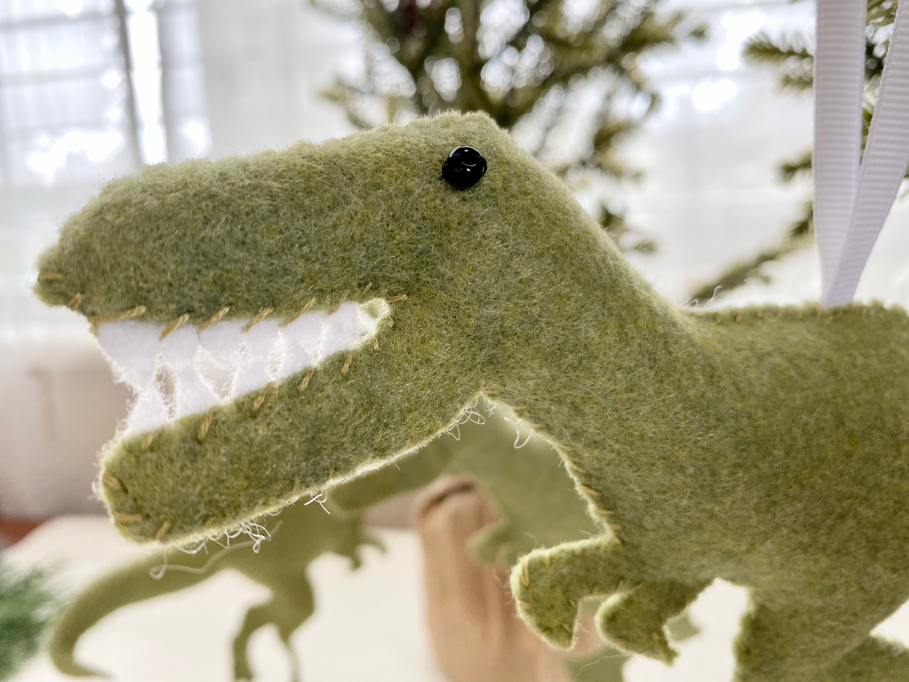 Felt T-rex Dinosaur Ornament Hand Made Hand Sewn | Etsy
