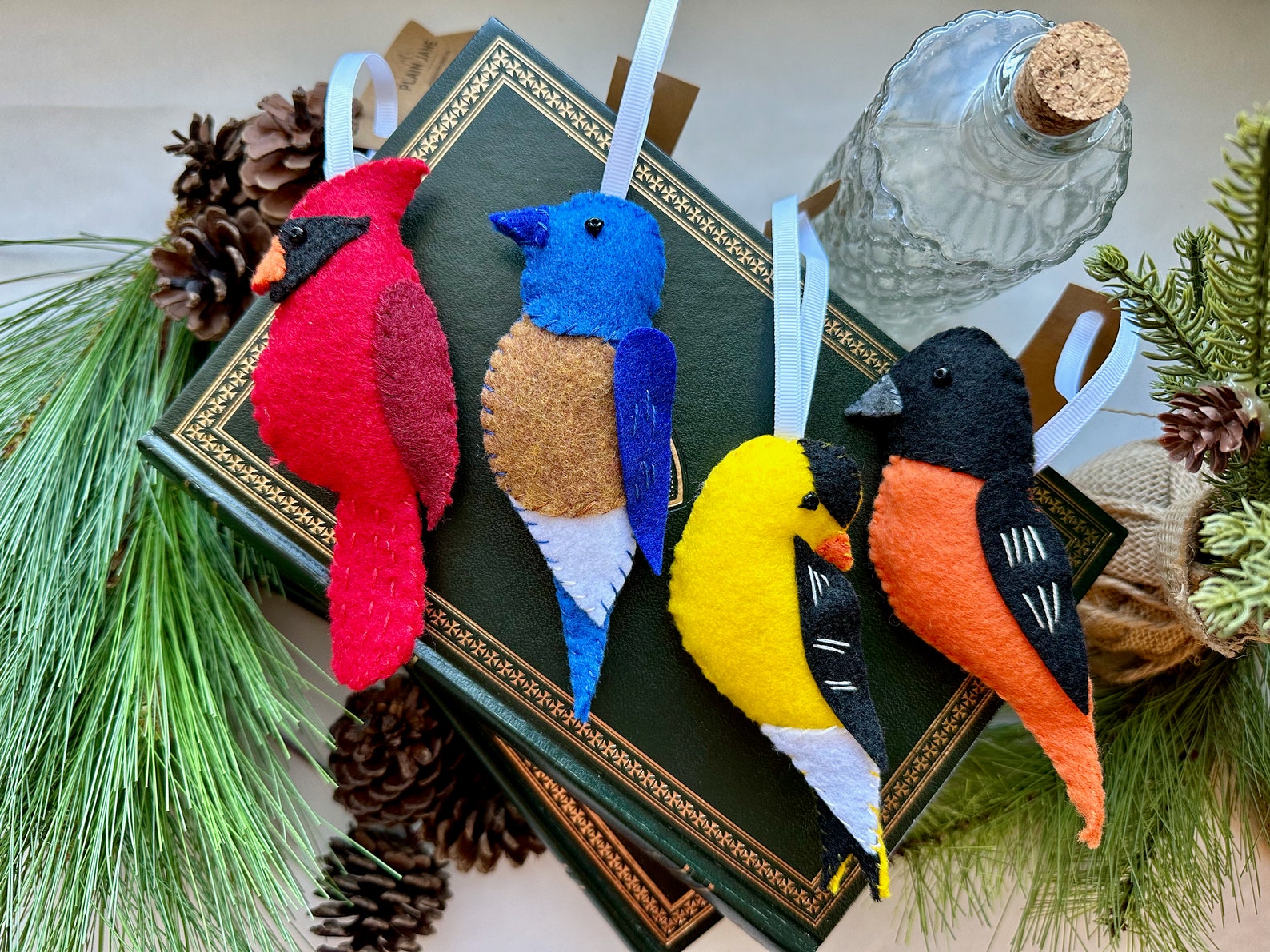 Felt Blue Bird Ornament | Hand Made, Hand Sewn | Christmas, Holiday ...