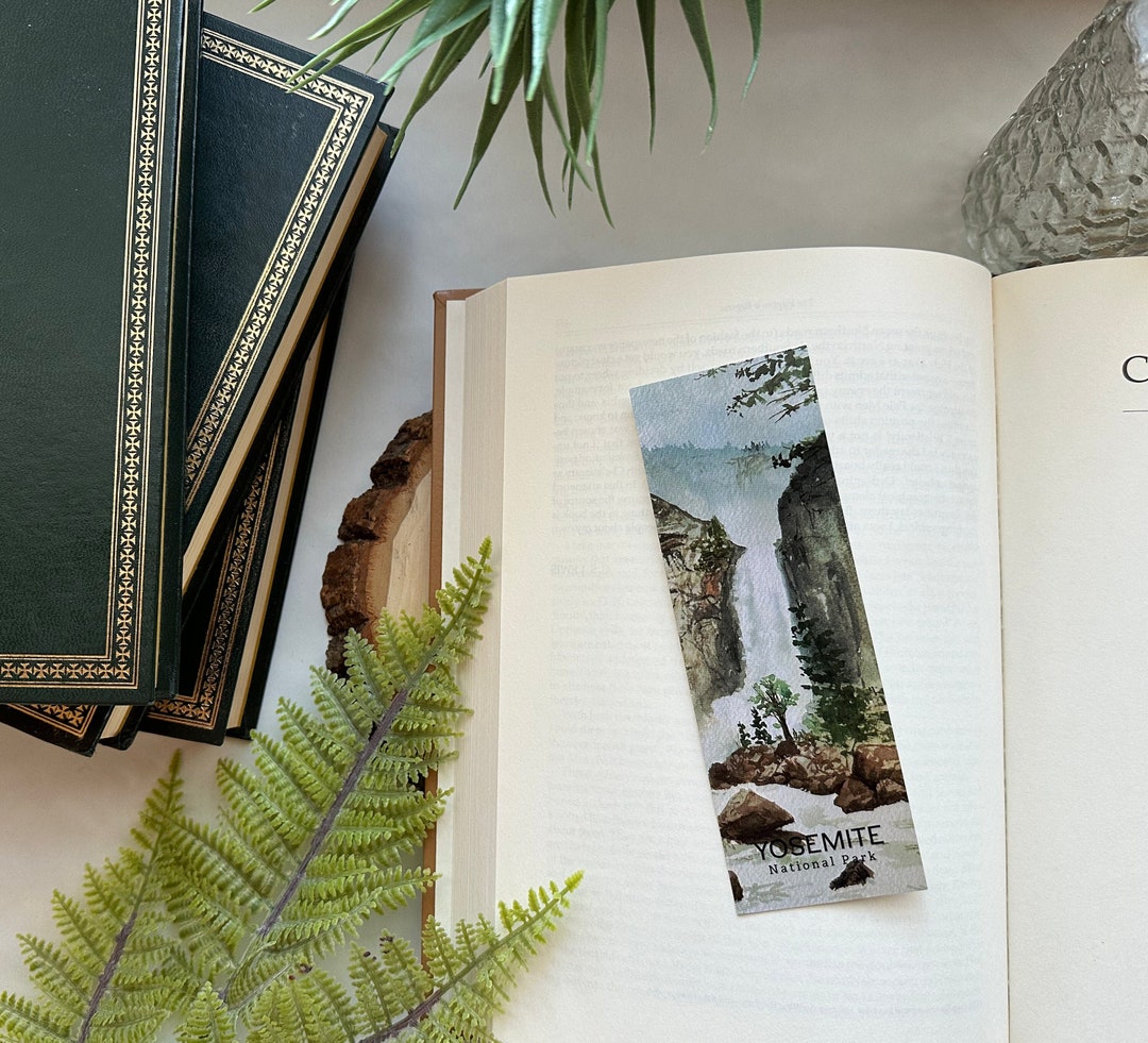 Waterfall Watercolor Print Bookmark | Printed Art Bookmark, Handmade ...