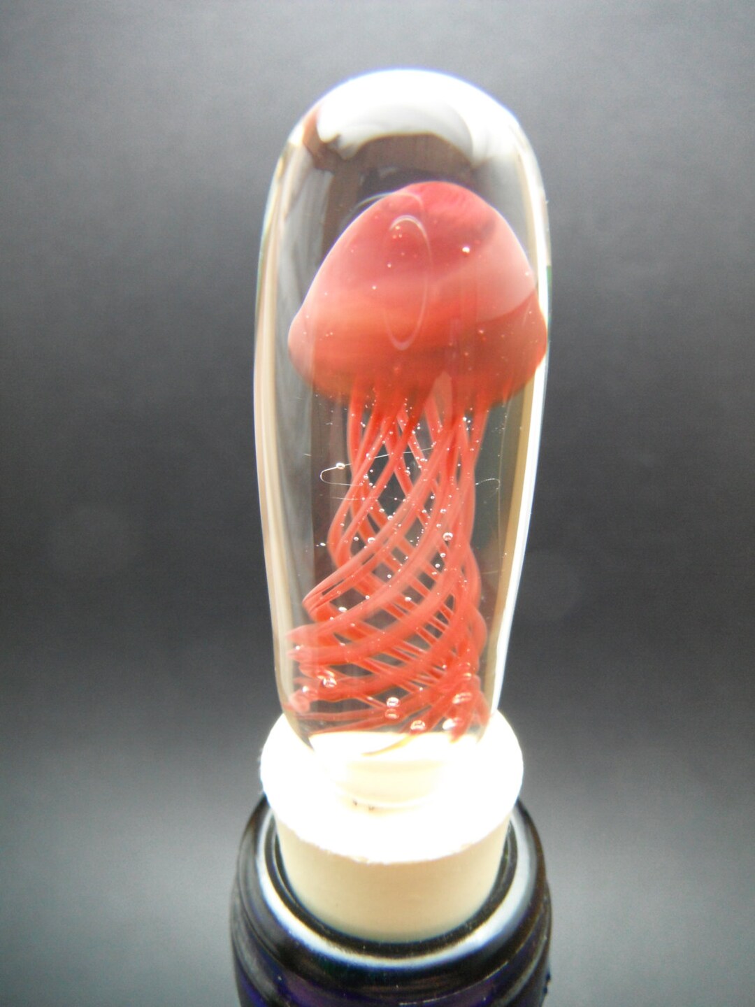 Dragon's Blood Red Jelly Fish Wine Stopper - Etsy