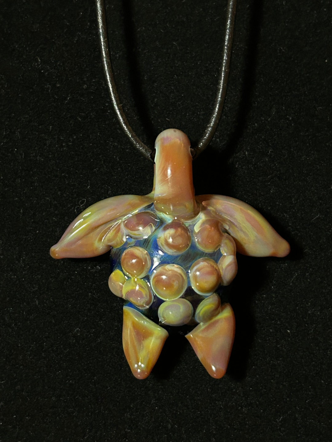 Sea Turtle Glass Pendant - Etsy
