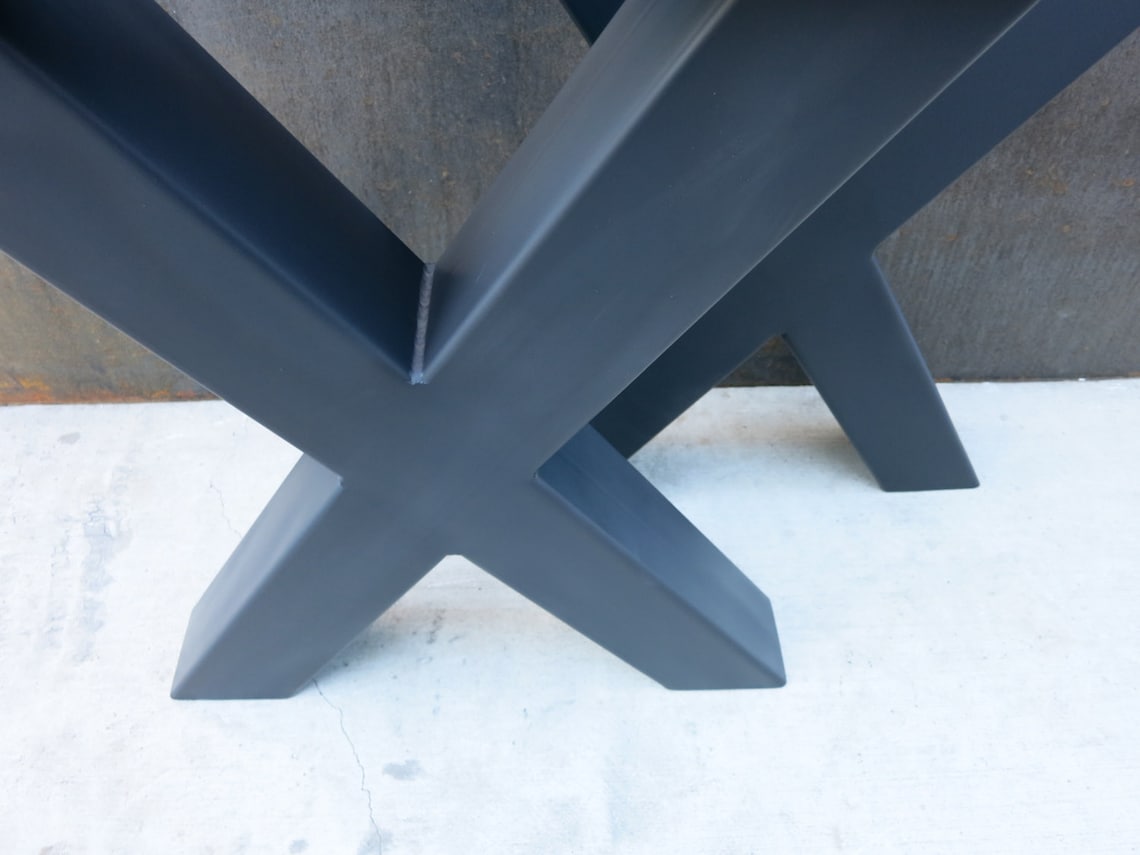 Industrial X Shape Metal Table legs 4x4 | Etsy