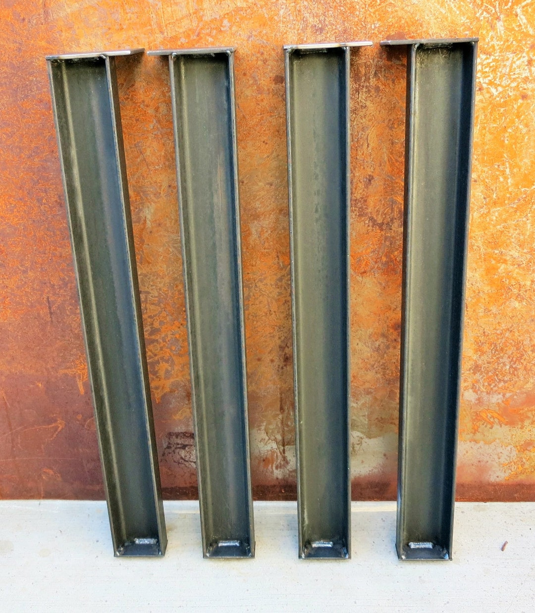 Industrial Metal Table Legs (set of 4) Single Channel Legs - Etsy
