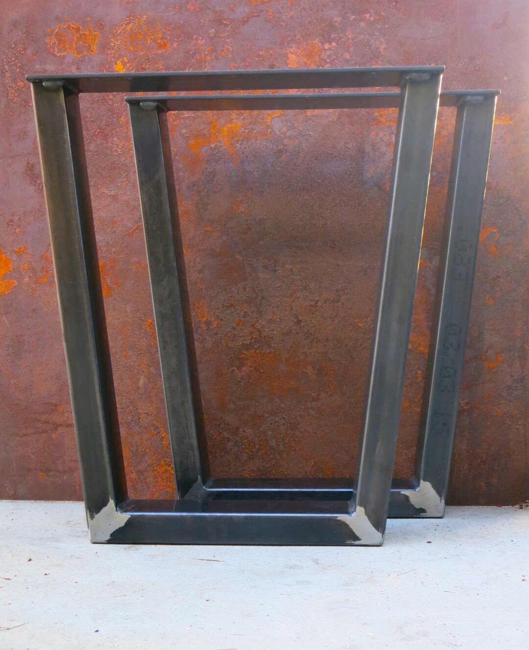 Industrial Taper Shaped Metal Table Legs 4x2 - Etsy