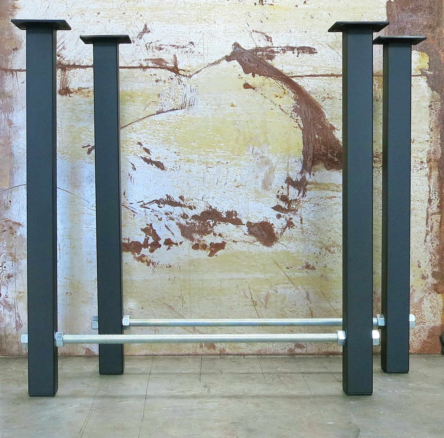 Metal Table Legs- Threaded Rod 2x2 - Etsy