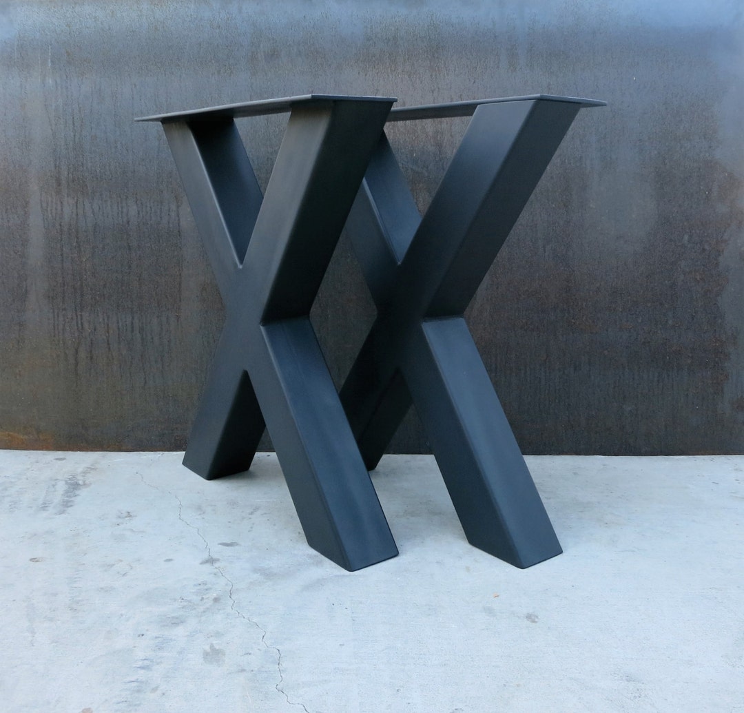 Industrial X Shape Metal Table Legs 4x4 - Etsy