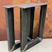 Industrial U Shape Metal Table Legs 4x2 Inverted - Etsy
