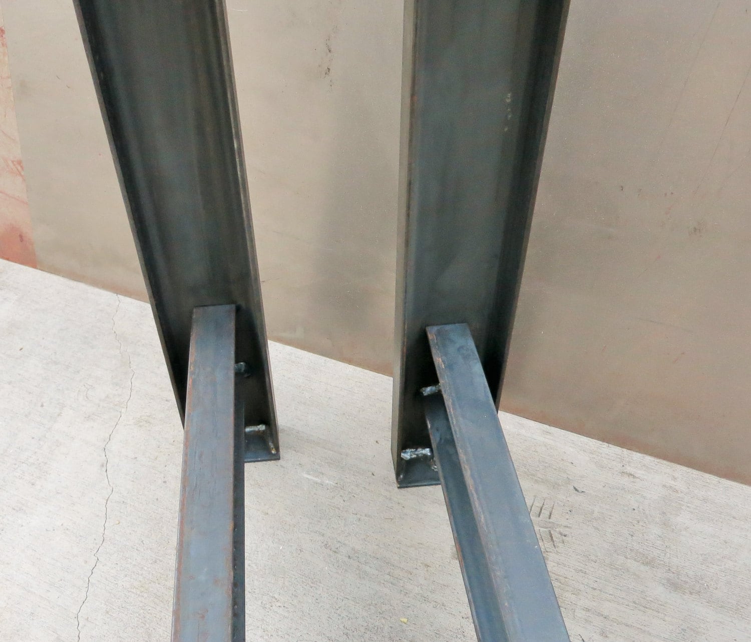 Metal Table Legs set of 2 C Channel C4x5.4 - Etsy