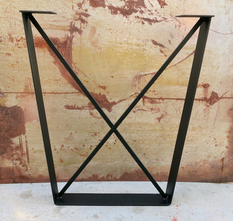 Metal Table Legs Flat Bar With X Brace - Etsy