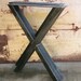X Shape Thick Industrial Metal Table Legs 2x2 - Etsy