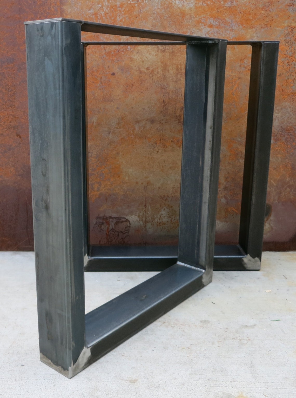 Thick Industrial U Shape Metal Table Legs 4x2 - Etsy