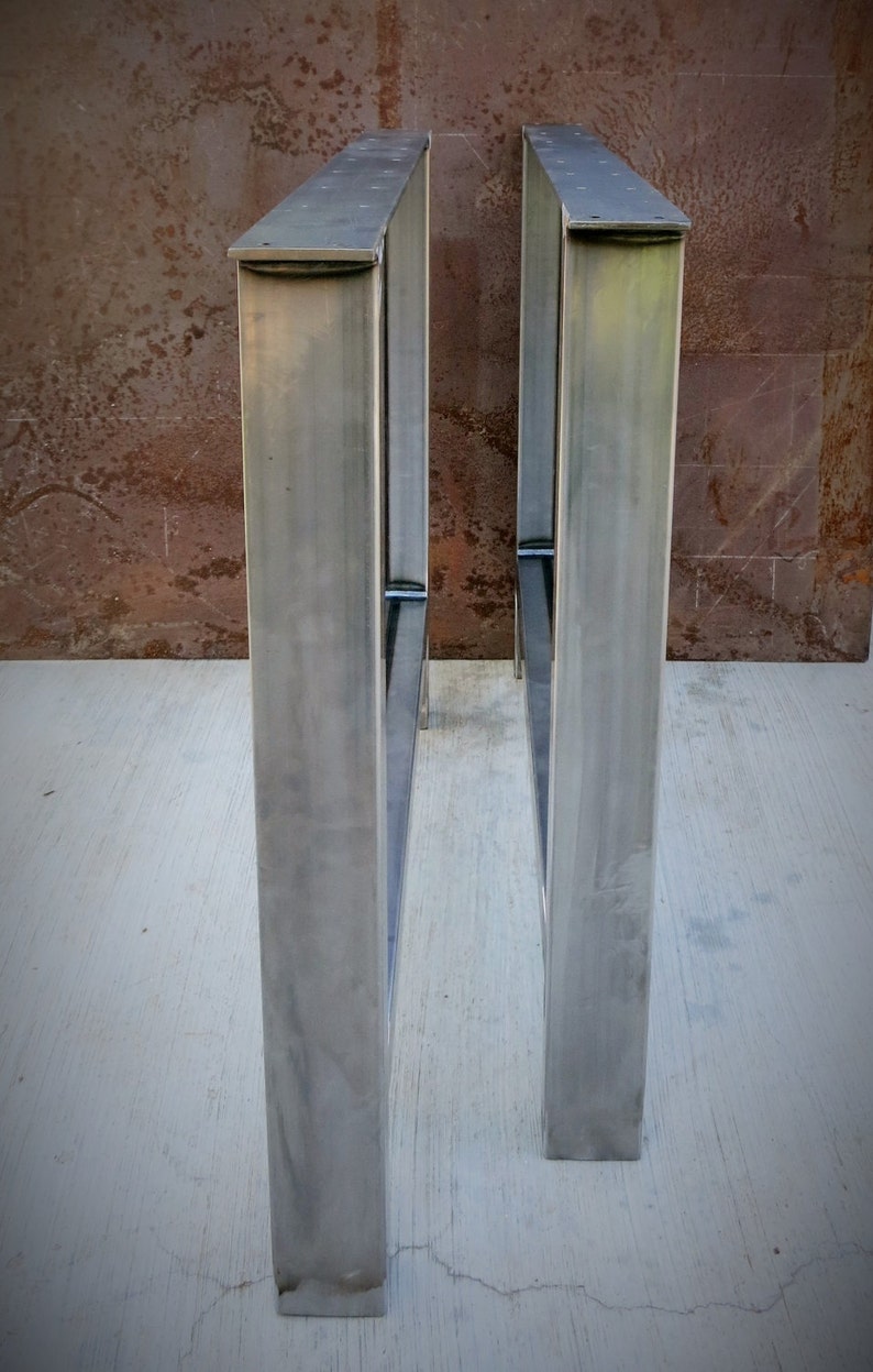 Metal Table Base set of 2 Thick Steel - Etsy