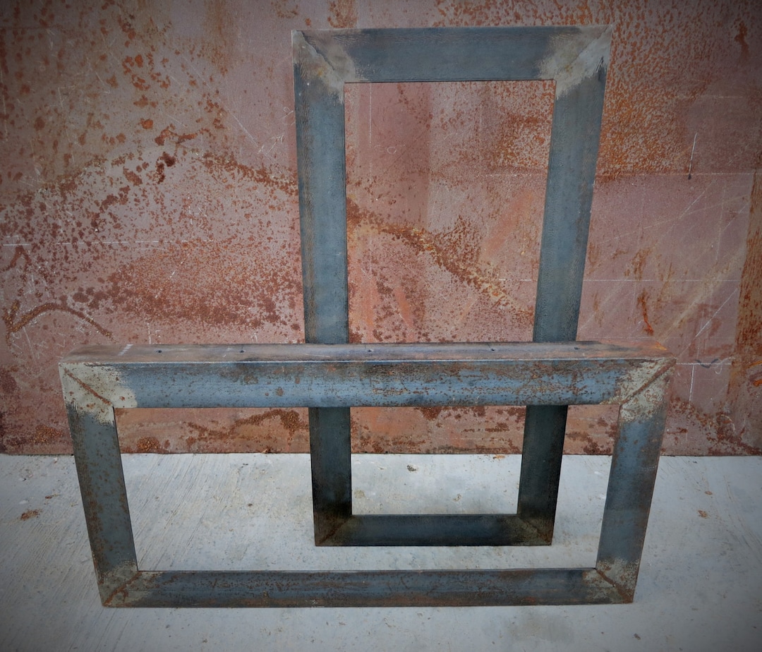 Angled steel legs store