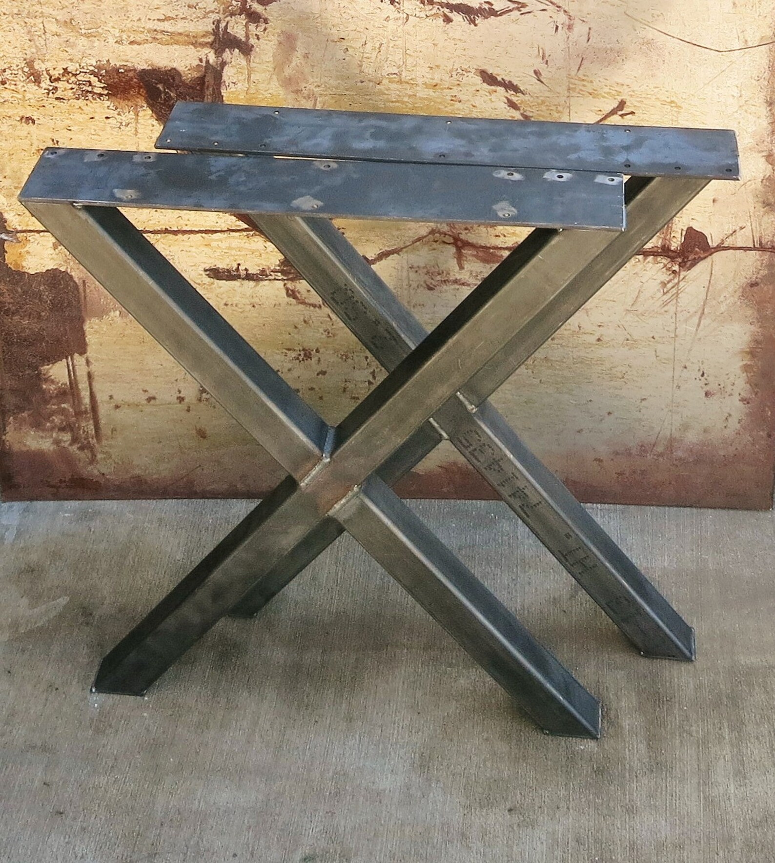 X Shape Thick Industrial Metal Table Legs 2x2 | Etsy
