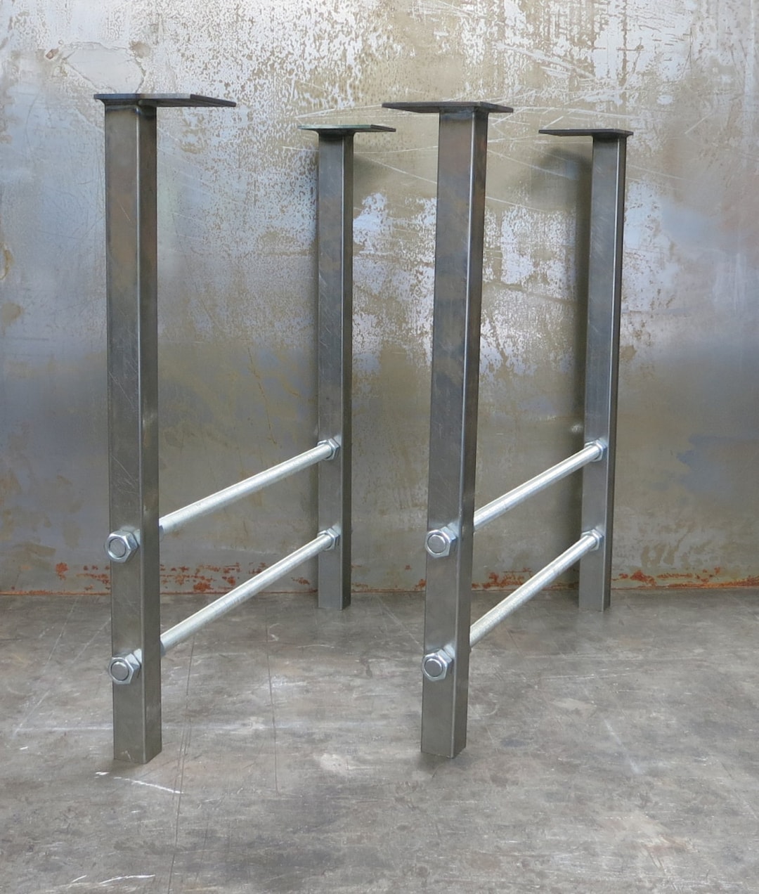 Metal Table Legs- Double Threaded Rod - Etsy