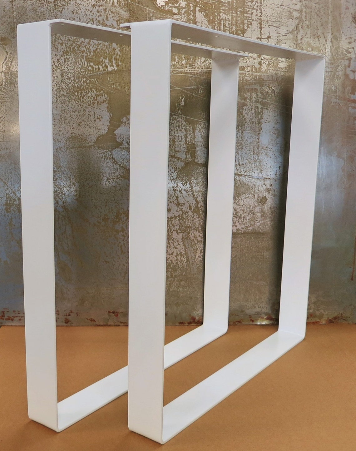 Metal Table Legs Flat Bar Squared - Etsy