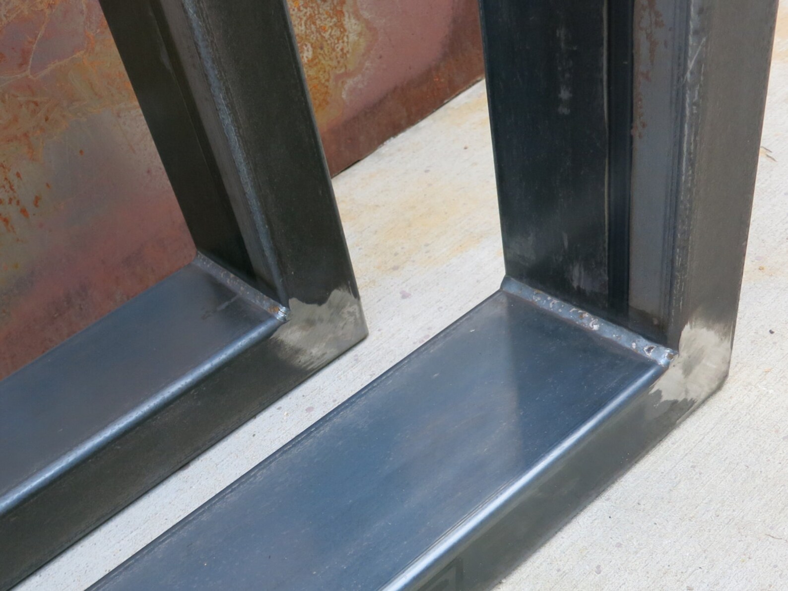 Thick Industrial U Shape Metal Table legs 4x2 | Etsy