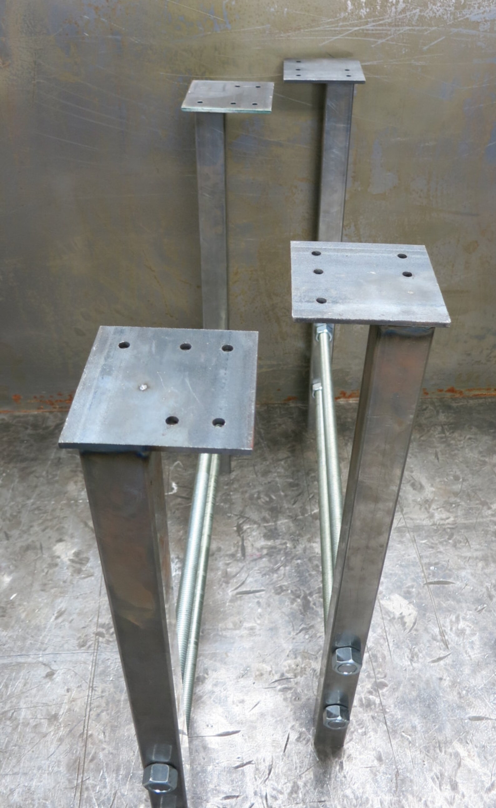 Metal Table Legs Double Threaded Rod - Etsy
