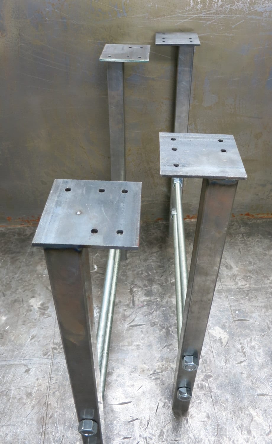 Metal Table Legs Double Threaded Rod - Etsy