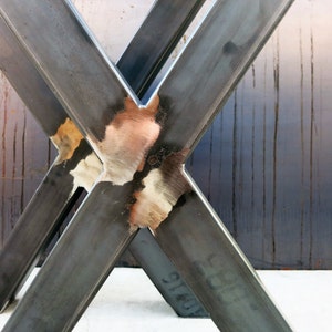Industrial X Shape Metal Table Legs 3x3 - Etsy