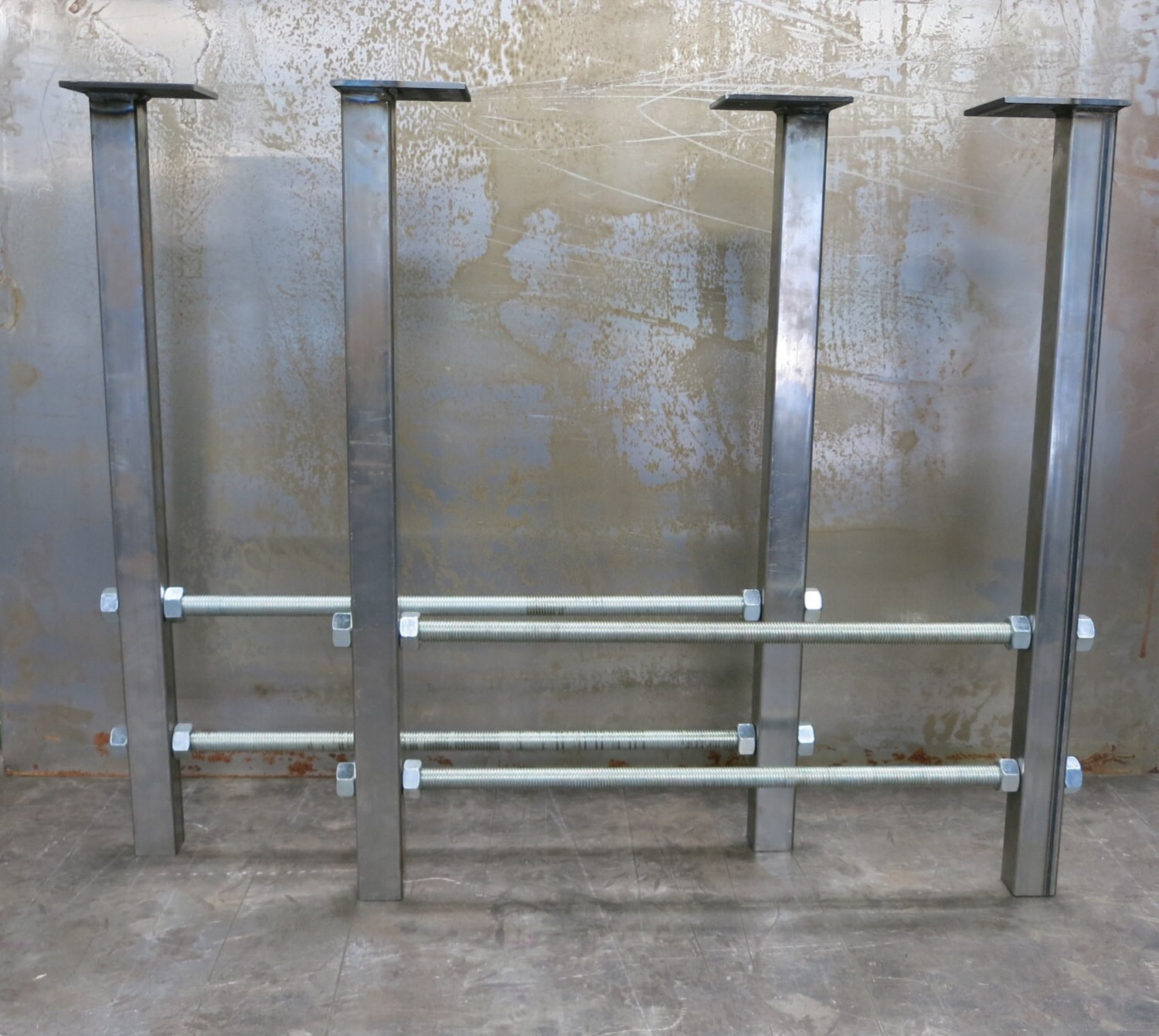 Metal Table Legs Double Threaded Rod - Etsy