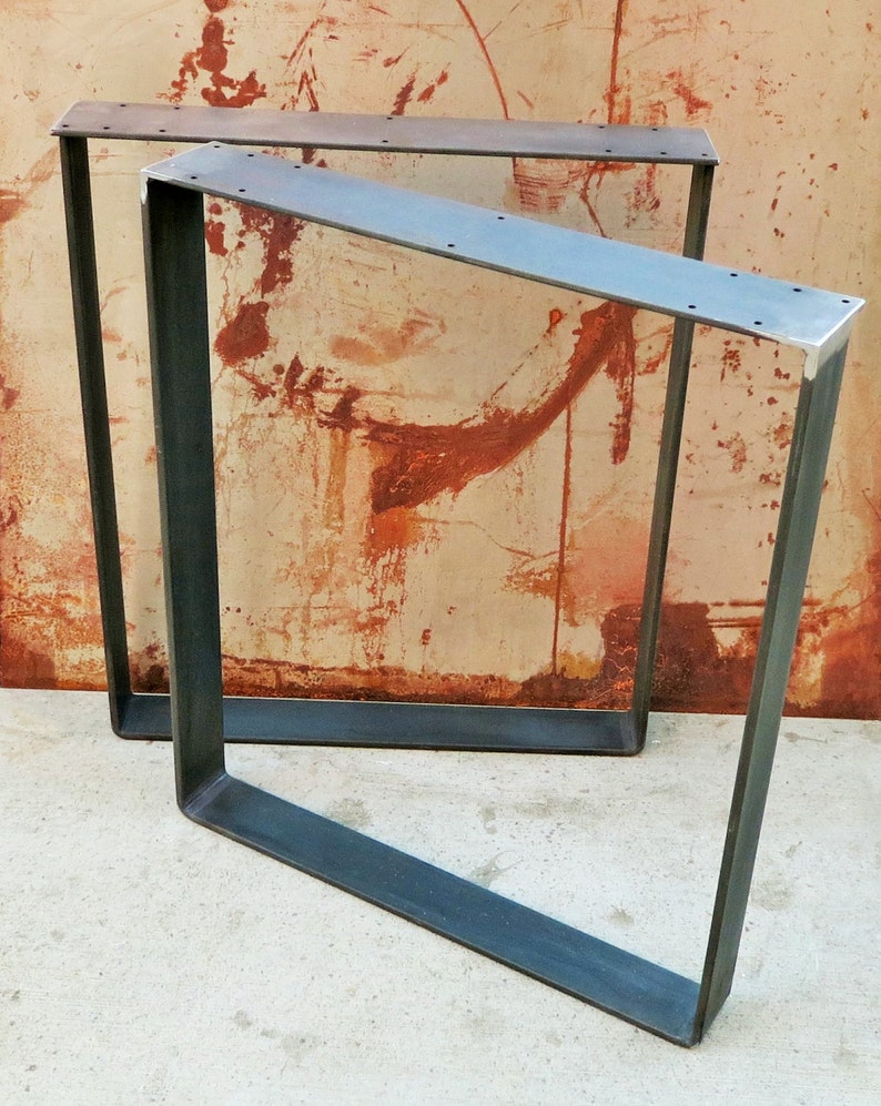 Metal Table Legs Flat bar Squared | Etsy