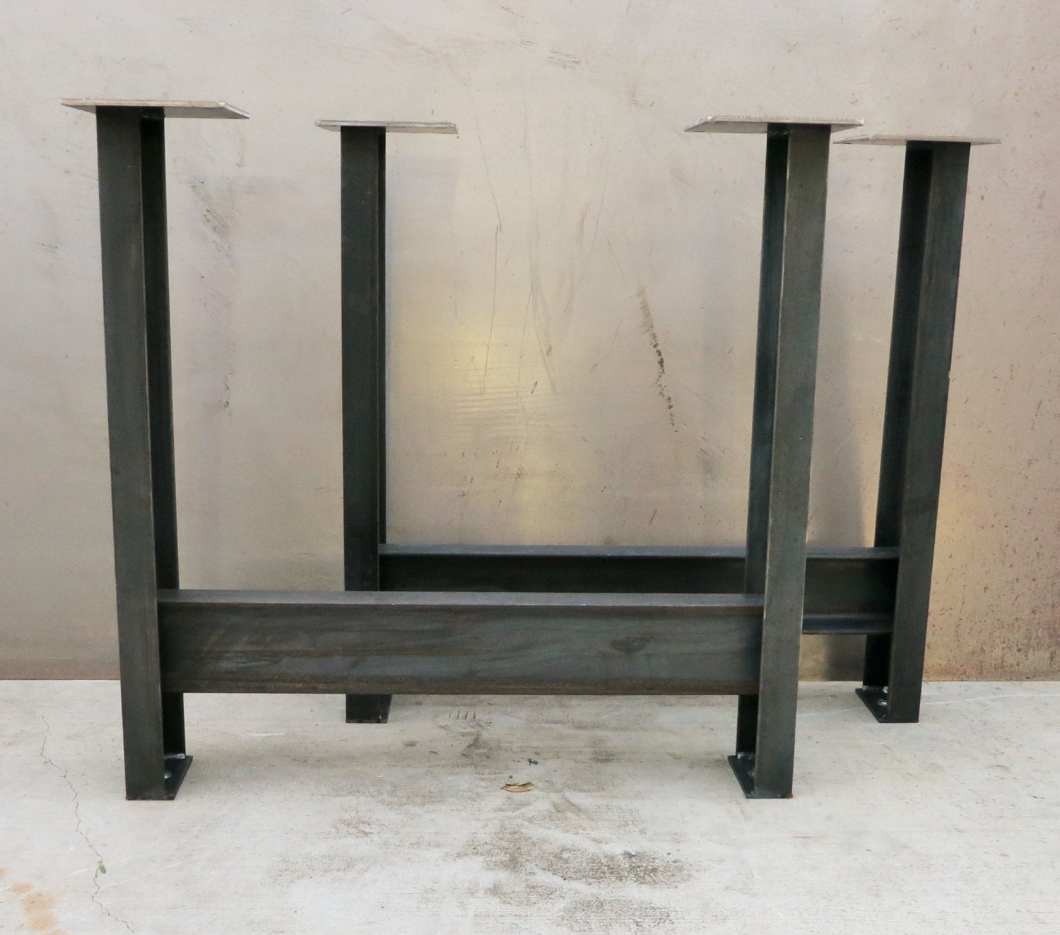 Metal Table Legs set of 2 C channel c4x5.4 | Etsy